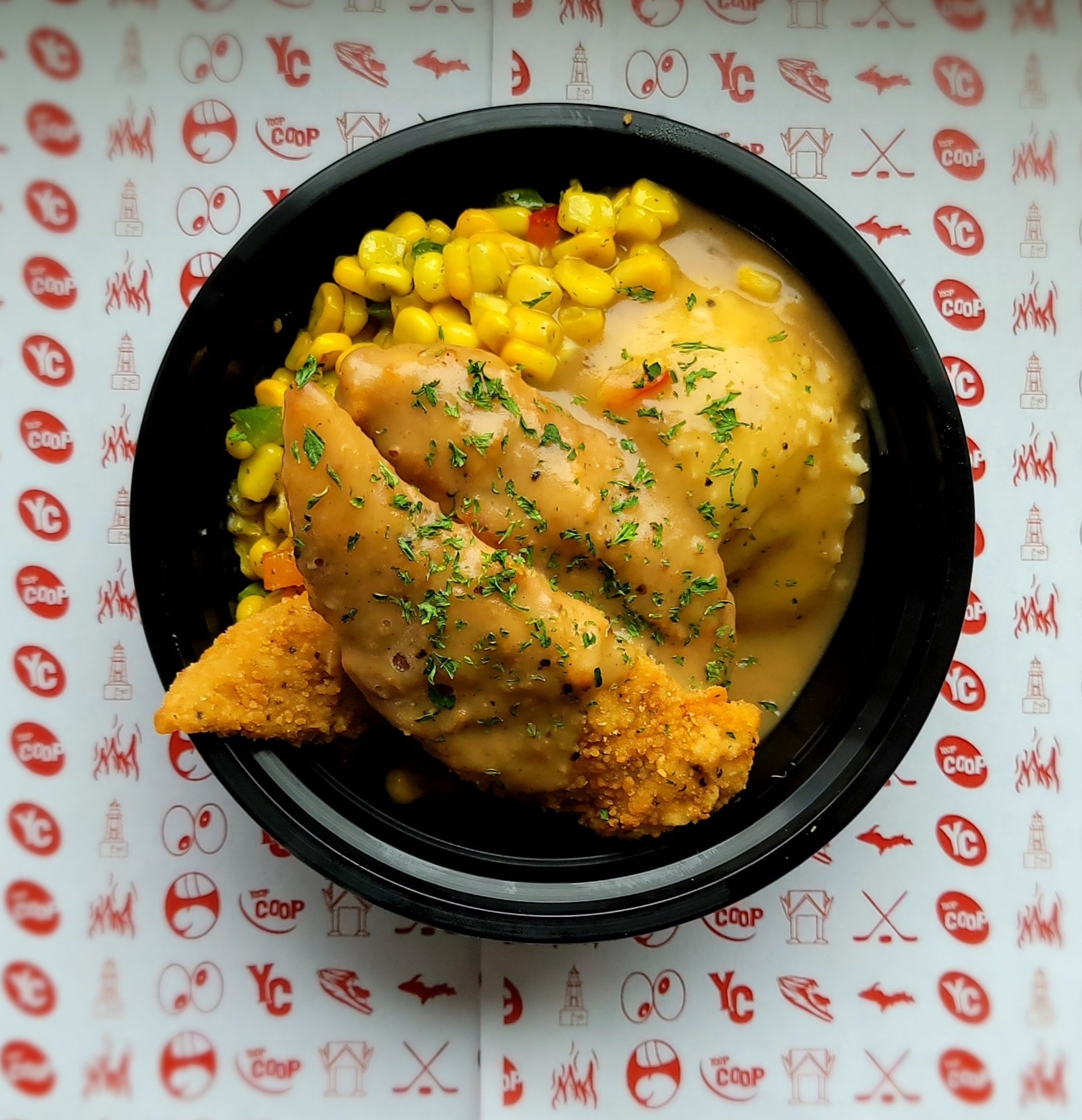 Sasquatch Butter Corn Chicken Bowl | Yoop Coop